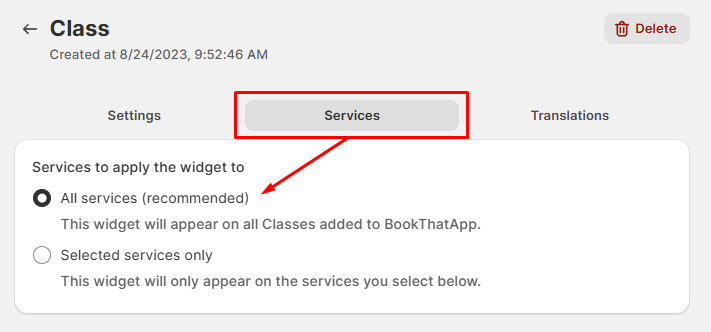 Setup Guide: The Class Widget – BookThatApp Help Desk